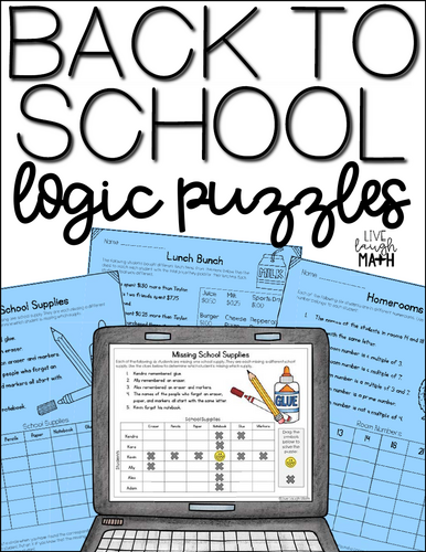 Back to School Math Logic Puzzles | Teaching Resources