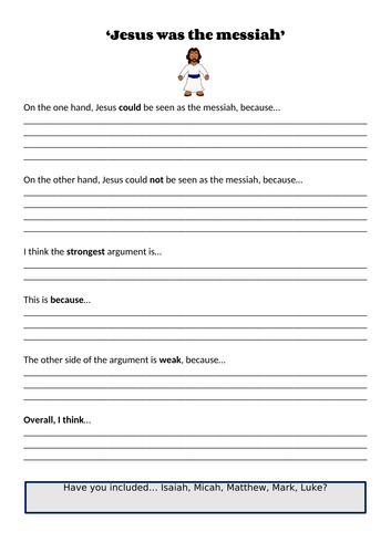 Was Jesus the Messiah? Y7 Judaism/Christianity | Teaching Resources