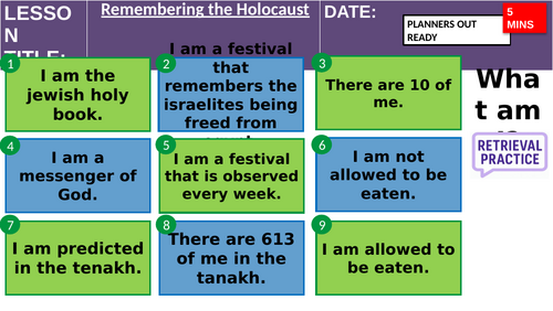 Remembering the Holocaust - intro lesson Y7 | Teaching Resources