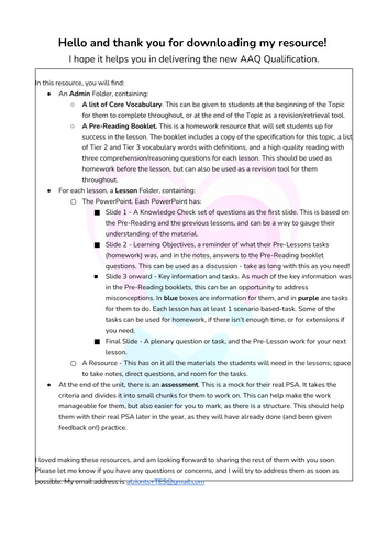 BTEC AAQ Health and Social Care - Unit 3 - Aim A (P1 Lessons ...
