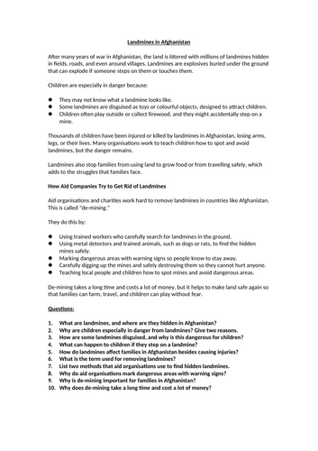 The Breadwinner KS3 SOW | Teaching Resources