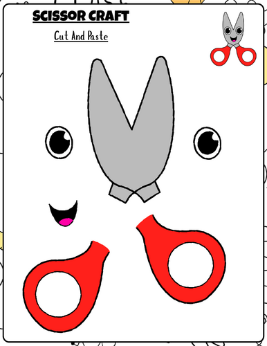Scissor Craft | Cut and Paste Fine Motor Activity for Kids | Teaching ...
