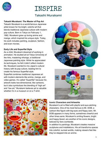 Takashi Murakami Art Lesson – Pop Art Meets Japanese Culture (KS2 / KS3 ...