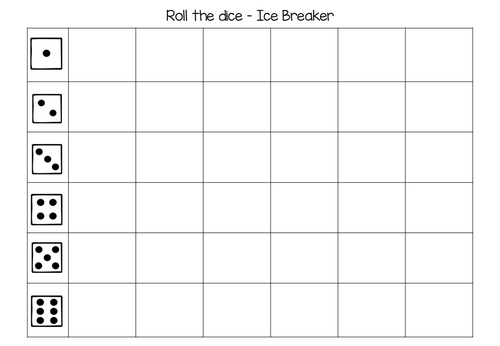 Roll the Dice Ice Breakers – Back to School Game for all ages ...