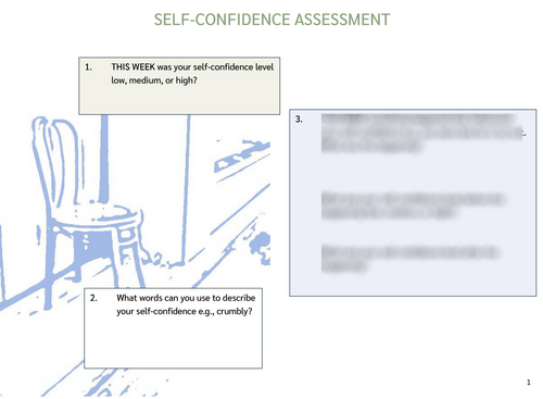 Self-confidence Assessment Worksheet (UK) | Teaching Resources