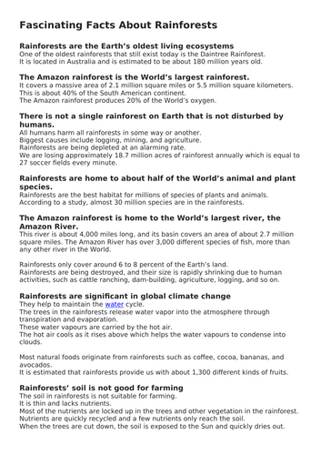 Persuasive writing unit - The Great Kapok Tree Year 4 | Teaching Resources