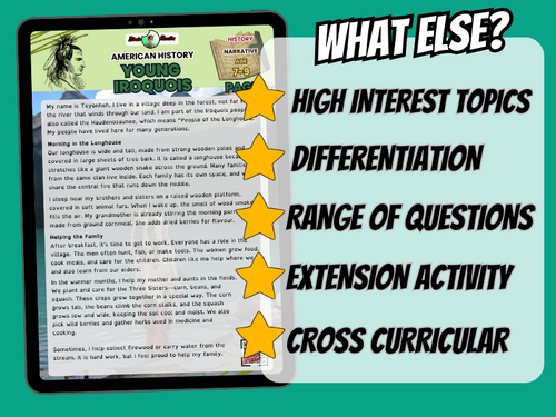 A Day in the Life of a Young Iroquois | Reading Comprehension | Year 3/ ...