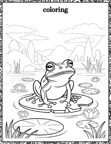 Frog Coloring Pages|Homeschool | Teaching Resources