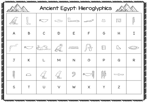 Ancient Egypt Hieroglyphics Puzzles | Egyptian Symbols Vocabulary Activity | Teaching Resources