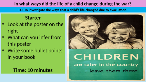 Children on the Homefront (WW2) - Lesson | Teaching Resources