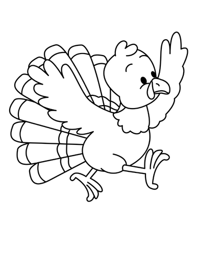 Turkey Thanksgiving Coloring Pages, Printable Activity Kindergarten ...