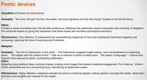 Lament - Cambridge Songs of Ourselves - Gillian Clarke | Teaching Resources