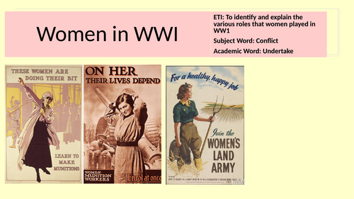 Women in WWI | Teaching Resources
