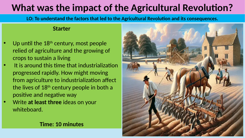 The Agricultural Revolution - Lesson | Teaching Resources