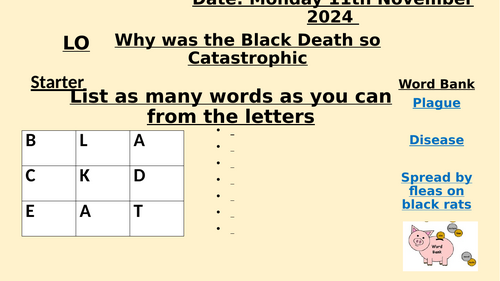 KS3 History The Black Death | Teaching Resources