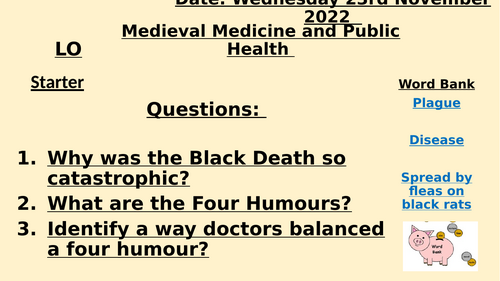 KS3 History The Black Death | Teaching Resources