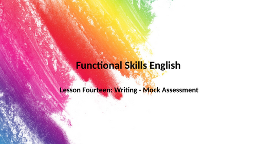 Functional Skills English Level 1 & 2: Module 12 – Writing Mock ...