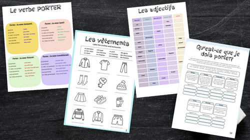 Les Vetements - Clothes - French booklet | Teaching Resources