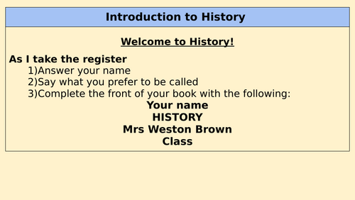 Year 7 History Introduction Lesson – What is History? | Source Skills ...