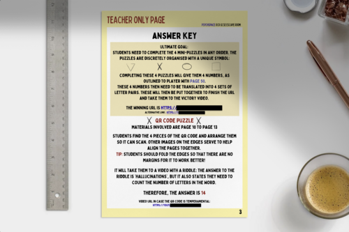 Psychology Escape Room Revision Activity - Paper 1 OCR GCSE Psychology ...