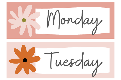 Floral Days of the week | Teaching Resources
