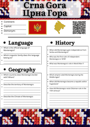 Country Study Research Project - Montenegro - Social Studies ...