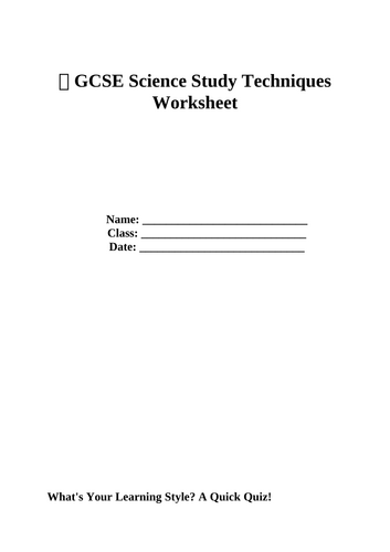GCSE Exam Techniques and Exam Prep | Teaching Resources