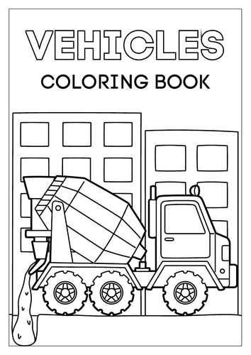 Vehicles Transport Colouring Pages for Kids | Teaching Resources