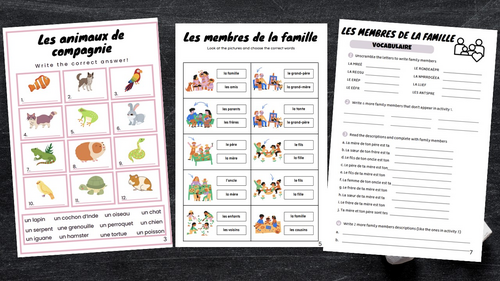 French: Moi et ma famille - Activity booklet | Teaching Resources