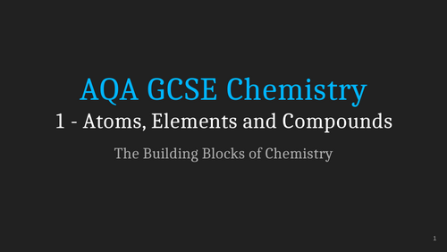 AQA GCSE Chemistry Presentations Chapter 1 - Atomic Structure and the ...