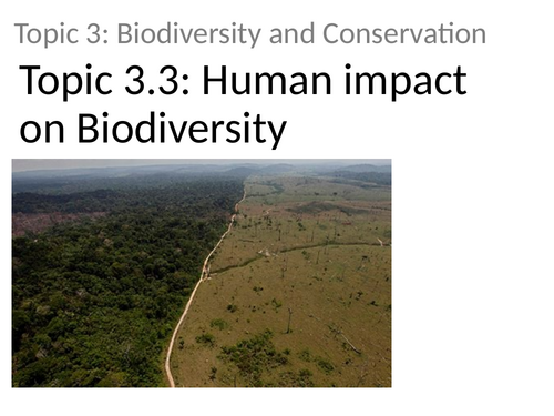 ESS 3.2 Human Impact on Biodiversity first exams 2026 | Teaching Resources