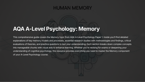 AQA Psychology AS Topics Bundle | Teaching Resources