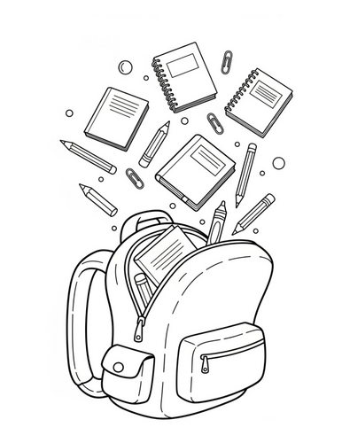 Easy Back to School Coloring Pages | 10 Printable PDF Worksheets for ...