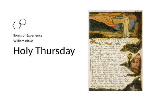 William Blake - Songs of Experience 'Holy Thursday' | Teaching Resources