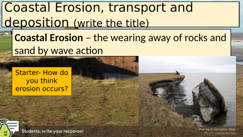 Coastal Erosion, transport and deposition | Teaching Resources