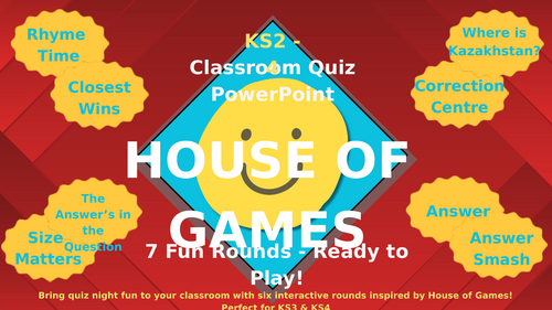 House of Games Style Quiz | Fun & Flexible | Classroom Games | KS2 KS3 ...