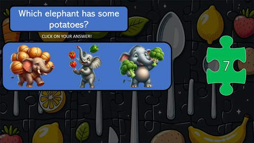 Beginner ESL: Food Unit 6 and 6B: Picture Reveal Game | Teaching Resources
