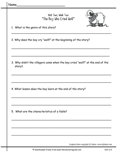 The Boy Who Cried Wolf | Teaching Resources
