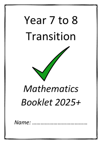 Year 7 To 8 Transition Booklet | Teaching Resources
