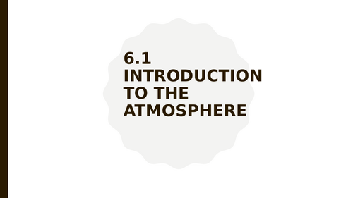 ESS 6.1 Introduction to the Atmosphere first exams 2026 | Teaching ...