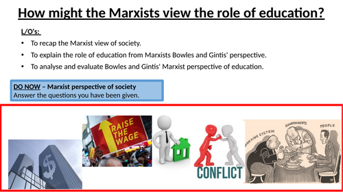 AQA GCSE Sociology Education: The role of education - Marxist view ...