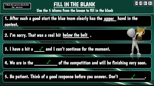 Advanced ESL: Sports Idioms Part 4 | Teaching Resources