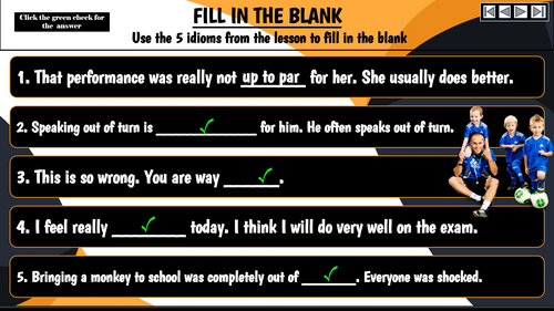 Advanced ESL: Sports Idioms Part 7 | Teaching Resources