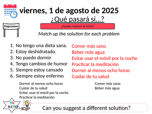 Module 4, mi estilo de vida | Teaching Resources