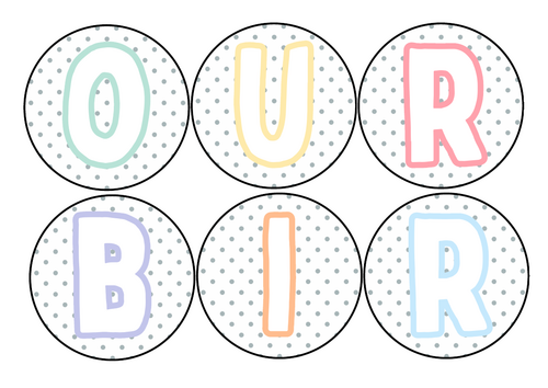 Pastel Polka Dot Cupcake Birthday Display | Teaching Resources