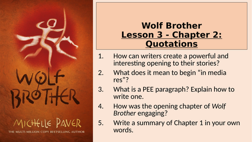 Wolf Brother - Cliffhangers and Dual Narrative - Chapter 2 and 3 ...