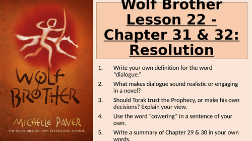 Wolf Brother - Resolution - Chapter 31 and 32 | Teaching Resources