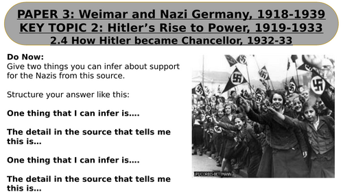 EDEXCEL GCSE HISTORY WEIMAR AND NAZI GERMANY LESSON 19 THE DEATH OF THE ...