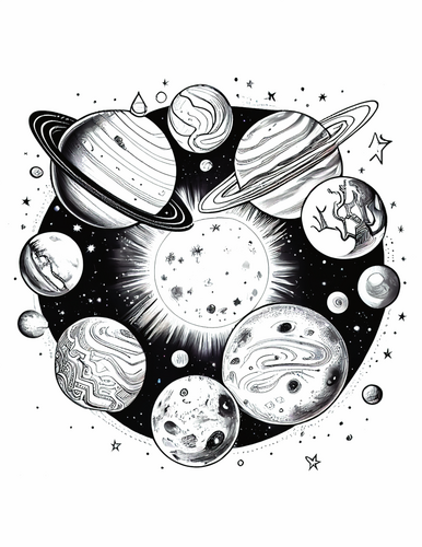 Galaxy & Planets Coloring Pages for Kids (Printable PDF) | Teaching ...