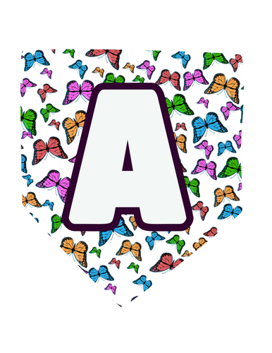 bunting clipart butterfly | word wall letters | classroom decor ...